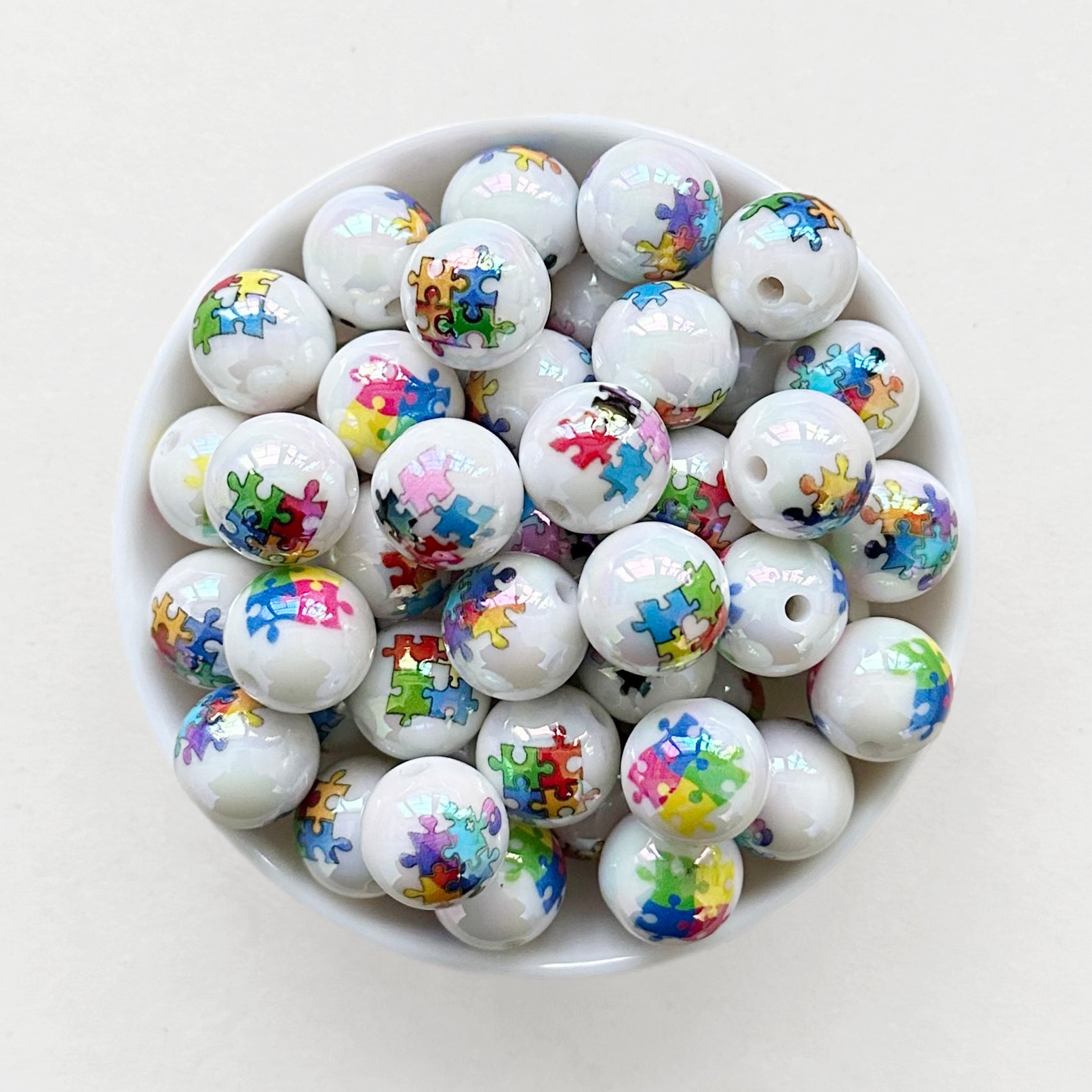 16mm Autism Acrylic Beads,Gumball Bead – MrBiteBabyStore