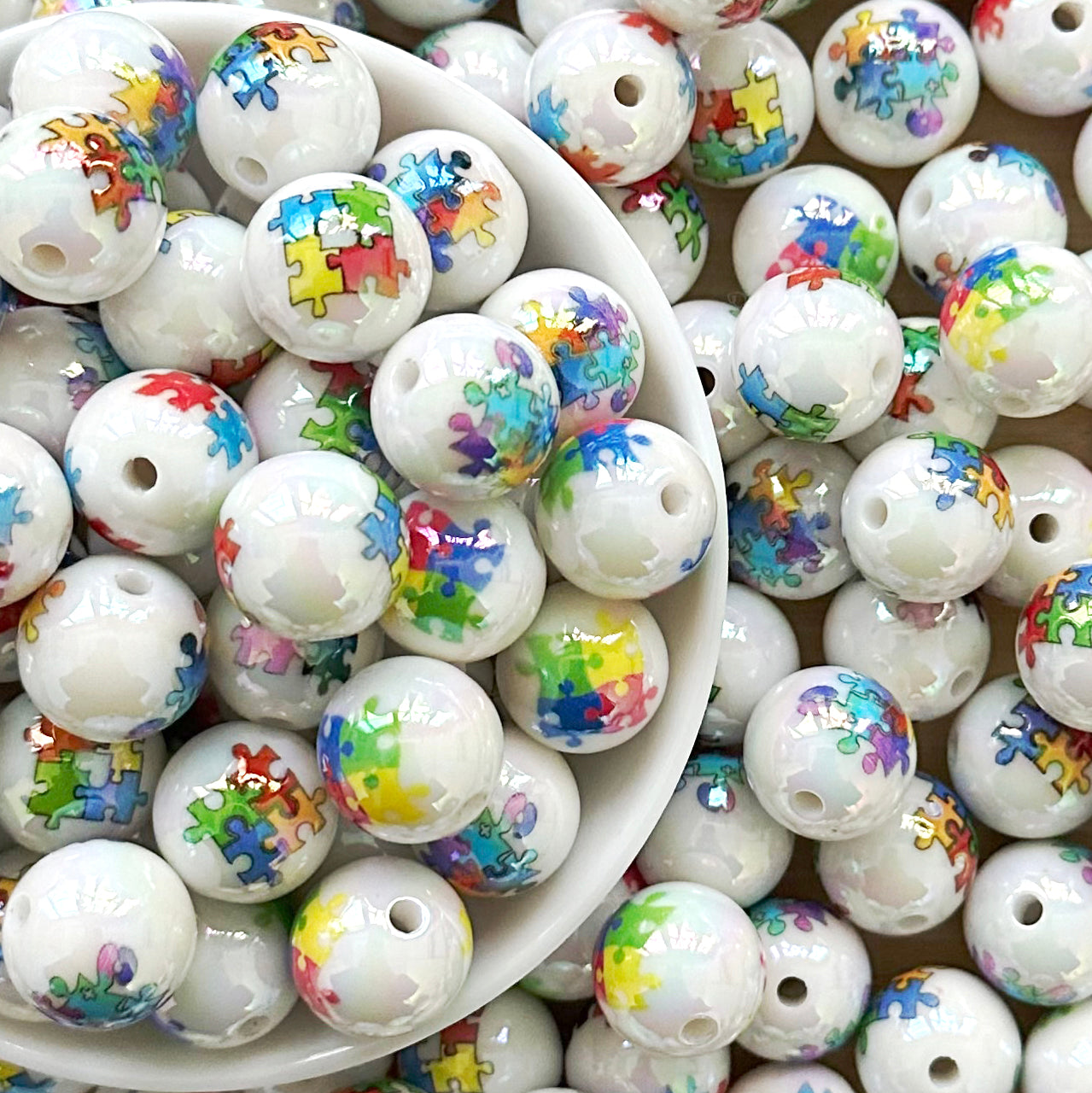 16mm Autism Acrylic Beads,Gumball Bead – MrBiteBabyStore