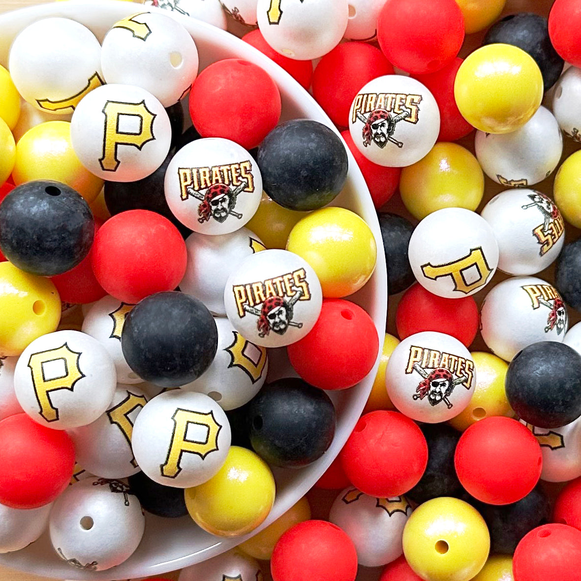 40Pcs Mixed Baseball Team Beads,Bulk Bead,Sports Bead – MrBiteBabyStore