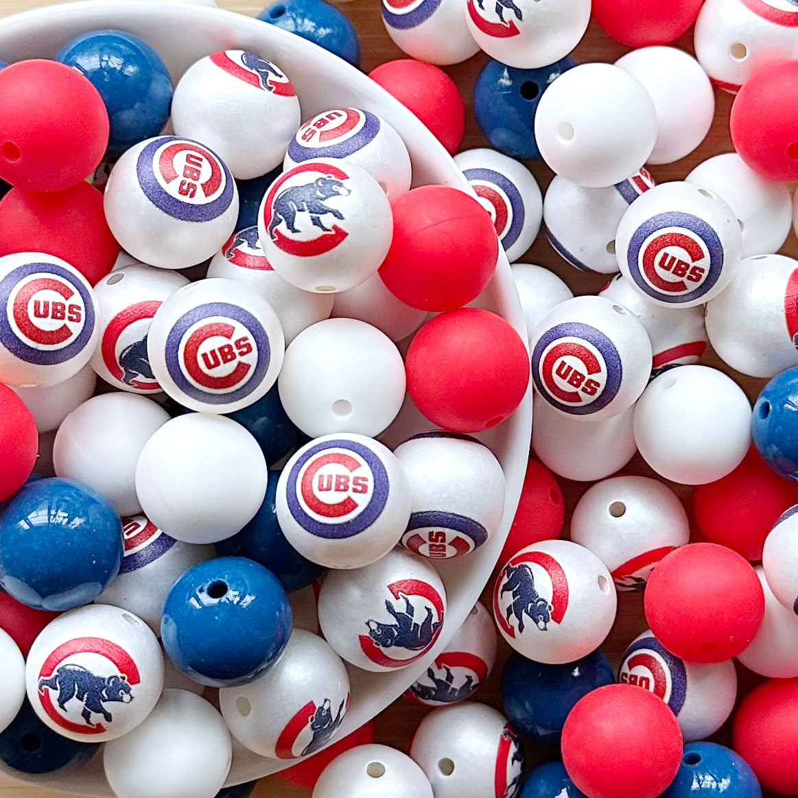 40Pcs Mixed Beads Loose,Baseball Team Beads,Assorted Bead – MrBiteBabyStore
