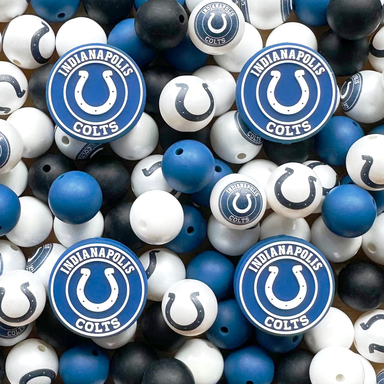 48Pcs Football Team Bead Mix,Pen Bead,Silicone Beads – MrBiteBabyStore