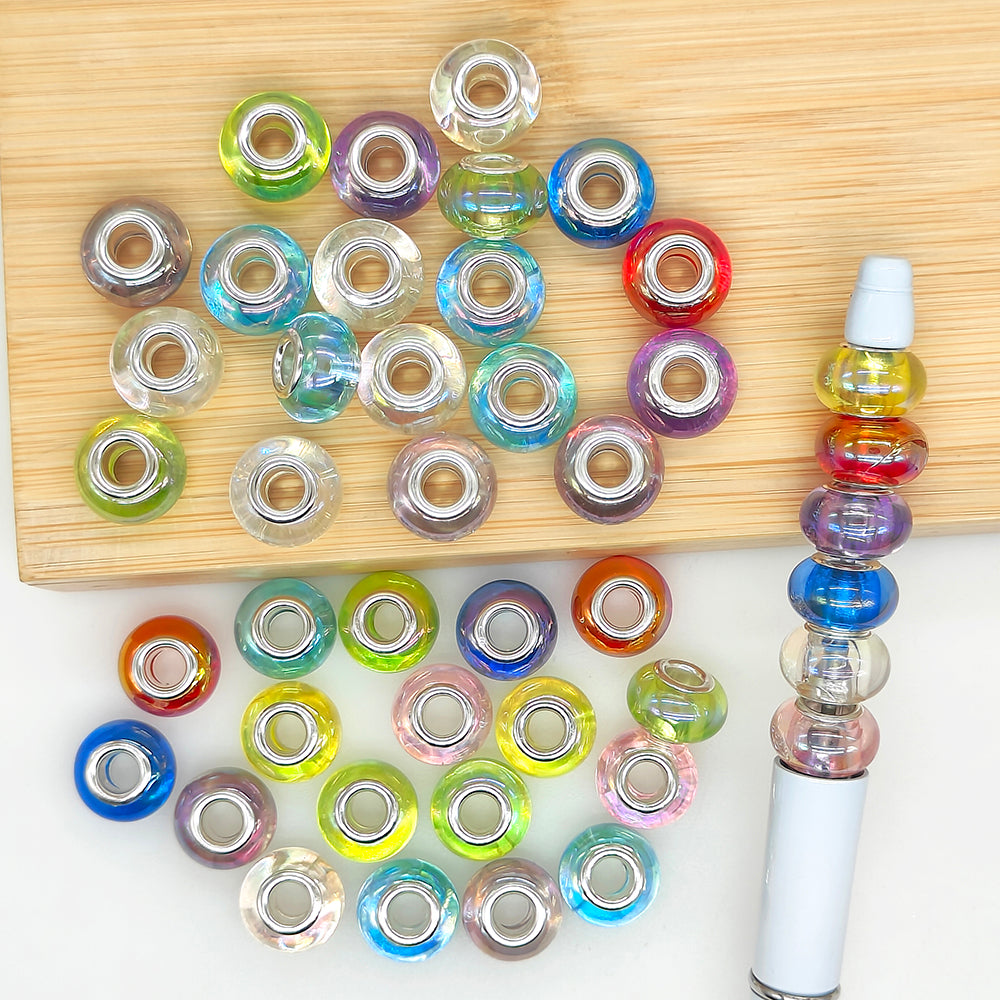 UV Assorted Large Hole Bead,Spacer Resin Beads,Mixed Colors ...