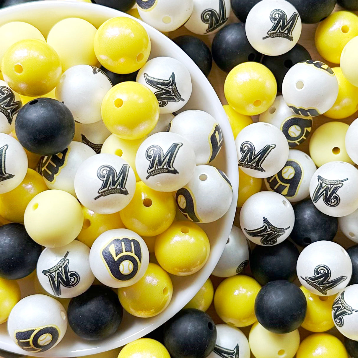 Baseball Team Beads,40Pcs Assorted Beads – MrBiteBabyStore