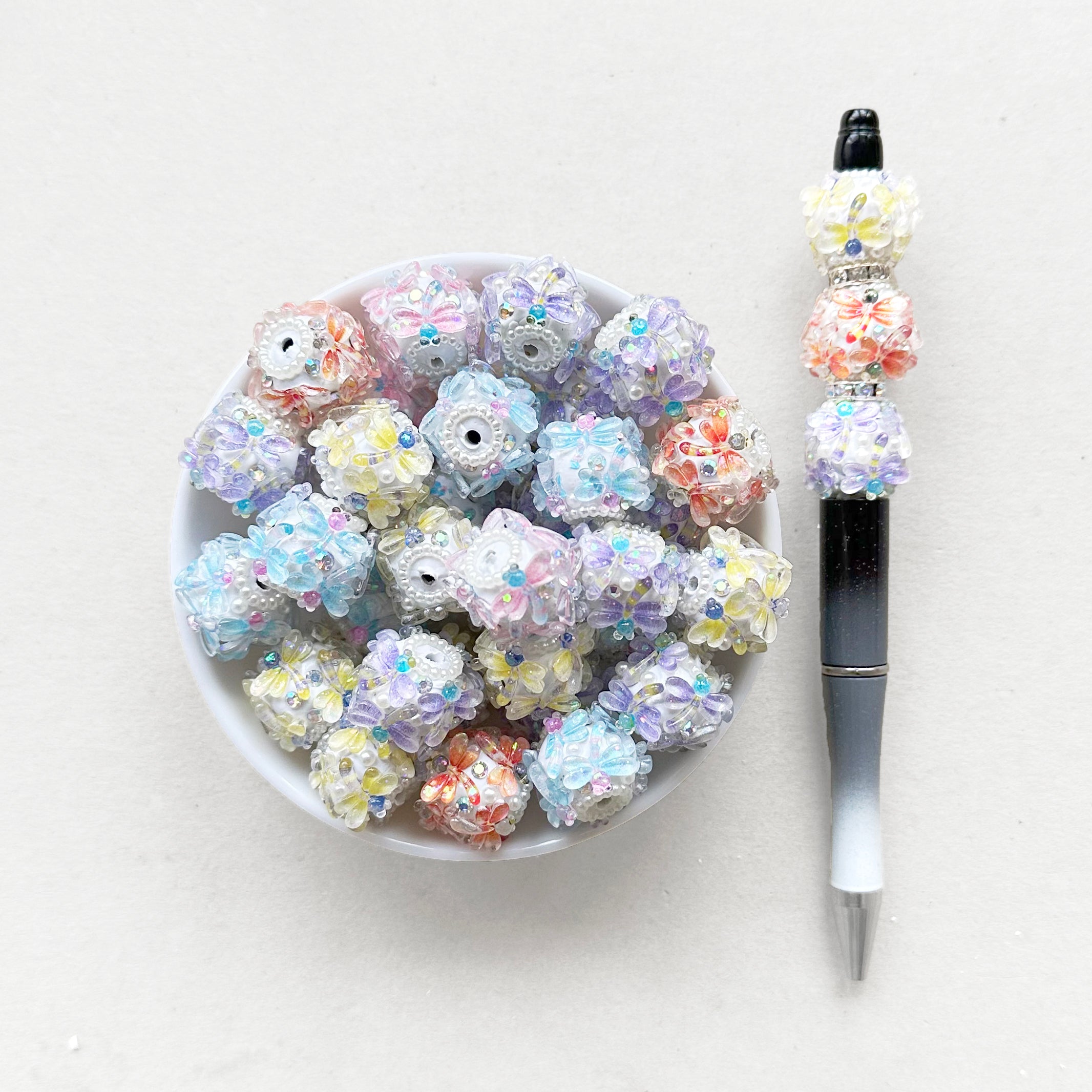 Fancy Dragonfly Rhinestone Polymer Clay Beads – MrBiteBabyStore
