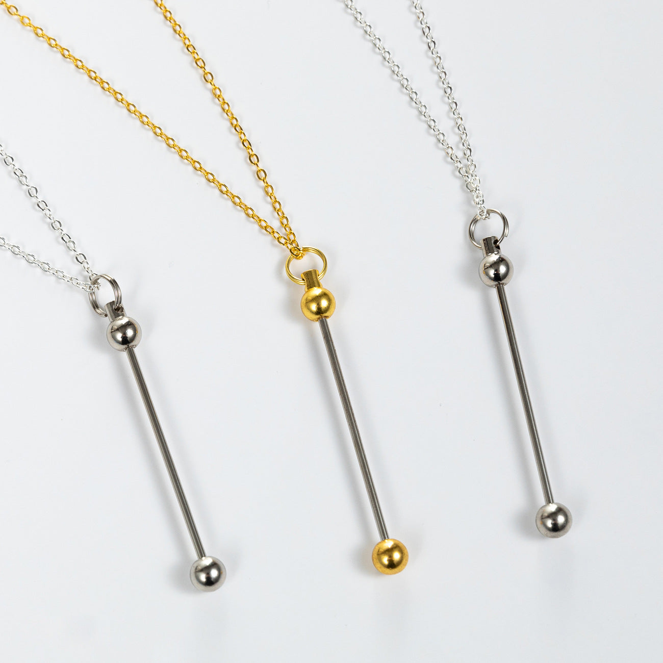 Beadable Pendant Necklace DIY,Metal Beadable Bar Blank – MrBiteBabyStore